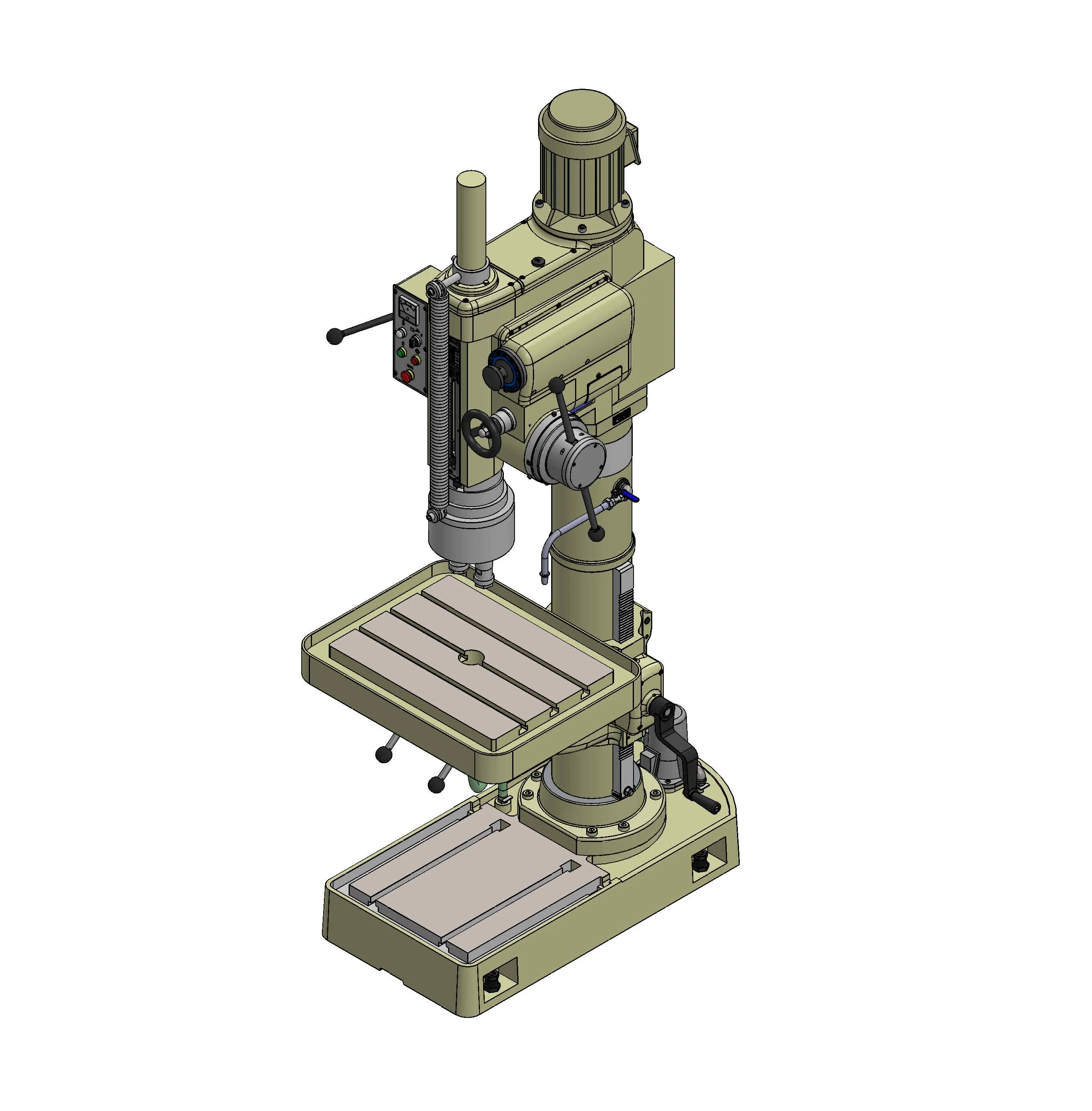 Column Drilling Tapping Machine Square Table 560x720mm Coolant Pump ...