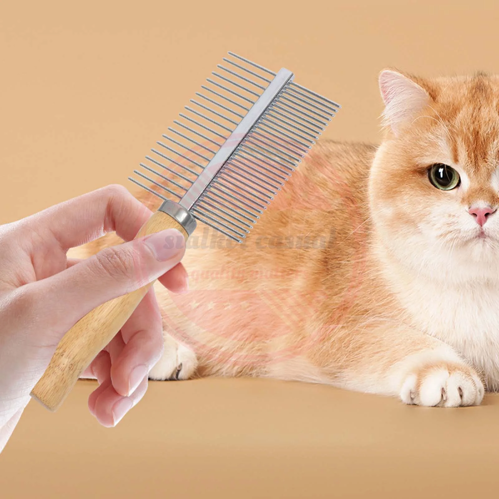 Stainless Steel Teeth Grooming Combs With Wooden Handle\ High Quality ...