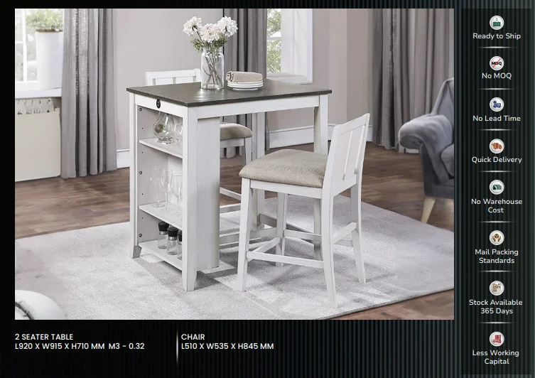 AMERICAN COLLECTION WOODEN COUNTER TOP DINING SET 1+2 WITH USB| Alibaba.com