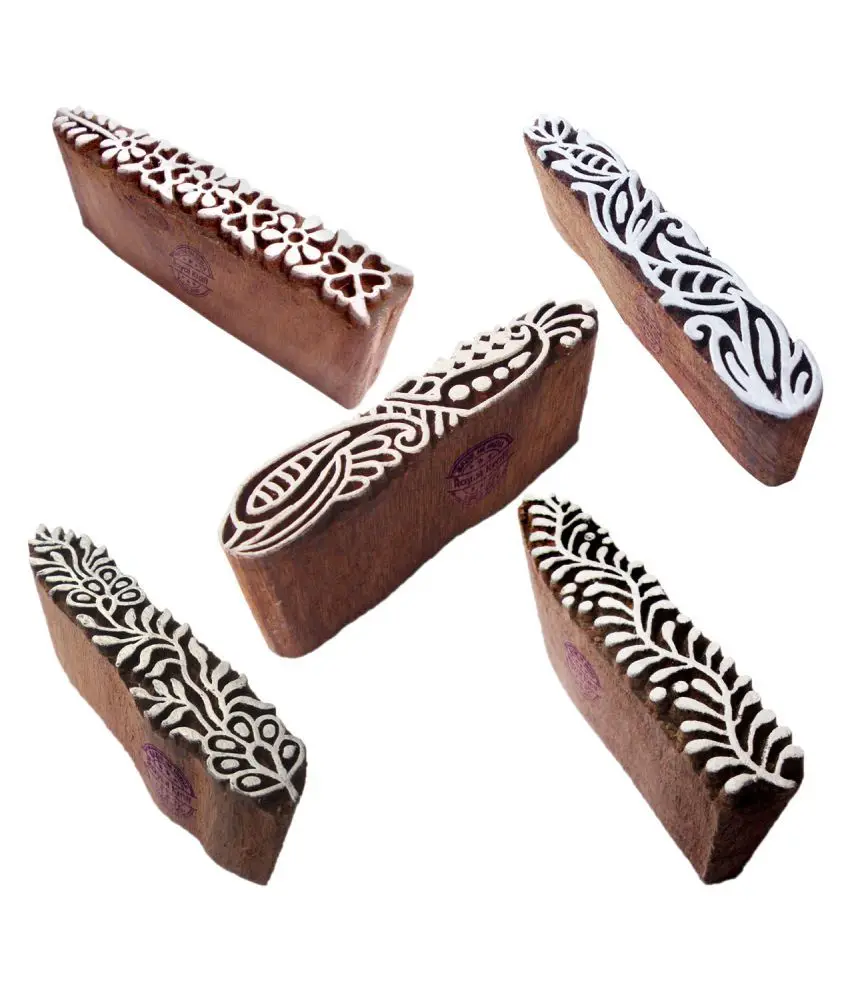 Handmade Wooden Henna Stamps - Unique Designs for Festivals