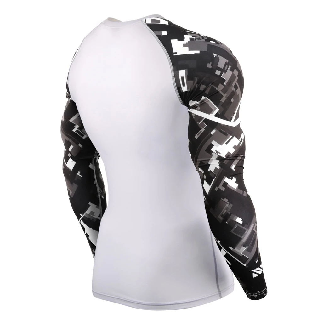 Blank Mma Sublimation Long Sleeve Rash Guard Quick Dry Breathable Uv ...