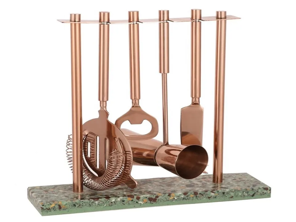 Gallant Stainless Steel Bar Tool Set In Gold Color A Beautiful Bar Set ...