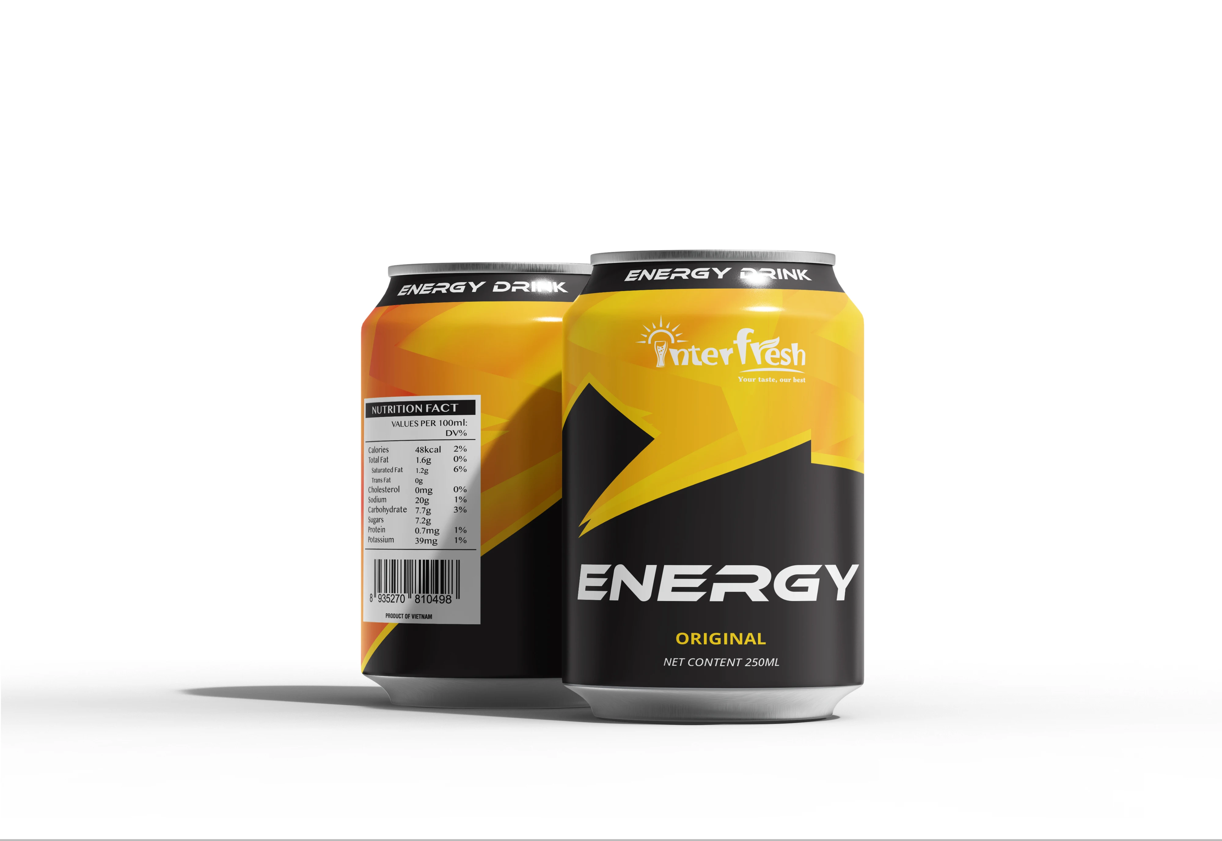 Custom Private Label 250ml Strawberry Energy Drink Original Carbonated ...