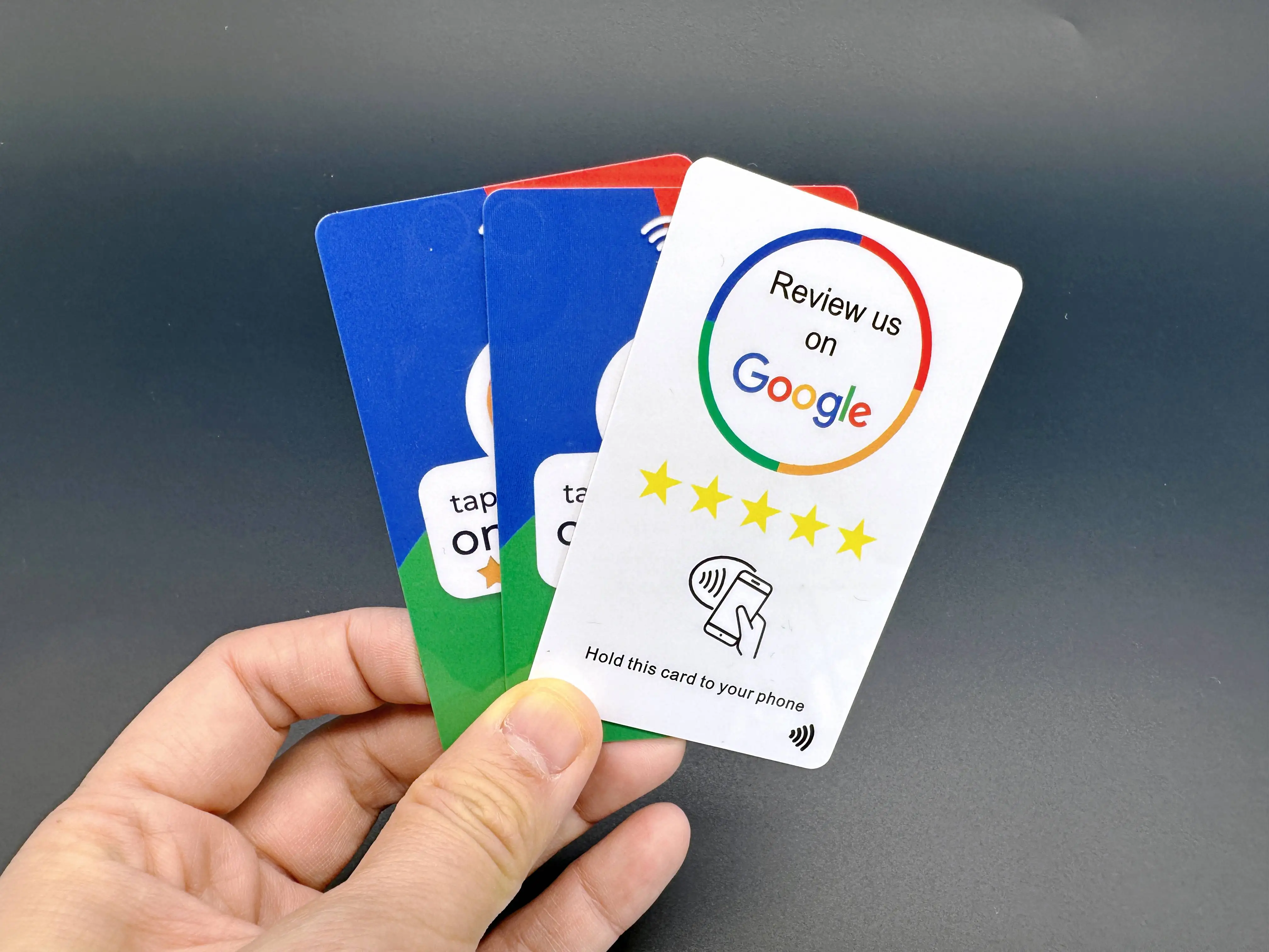 Double Sided Custom Printed Google Review Pvc Cards With Nfc And Qr ...