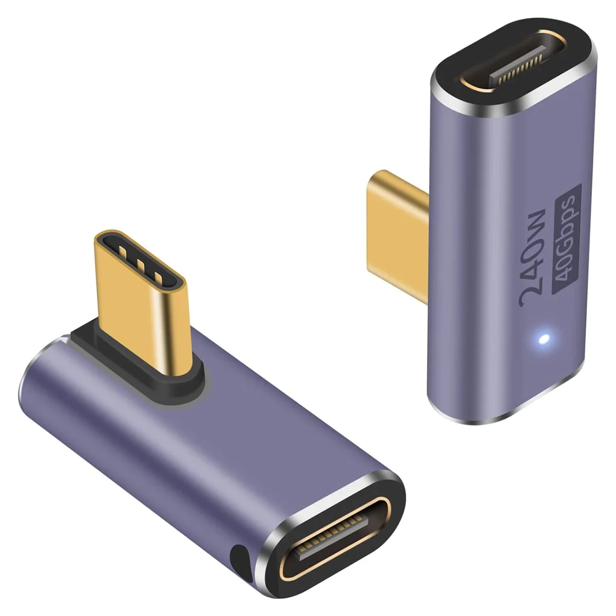Right Angle USB C to USB C 240W 90 Degree USB C Extender Adapter with ...