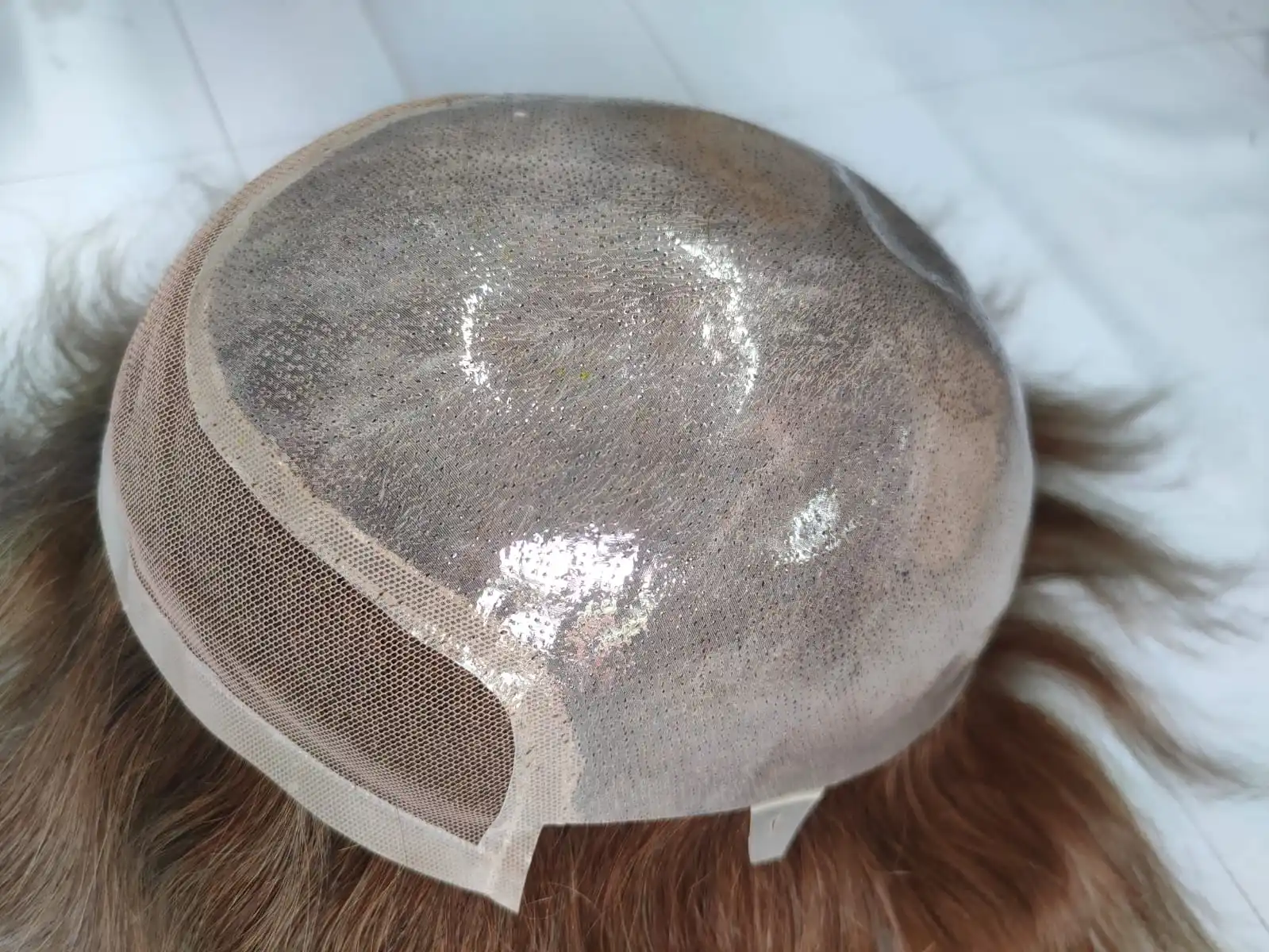 Silk Pro Men Toupees Human Hair Wig Toupee With 1b Straight Daily Use ...