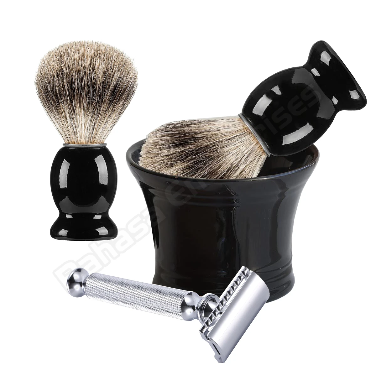 Men's Shaving & Grooming Manual Set Professional Badger Hair Shaving ...
