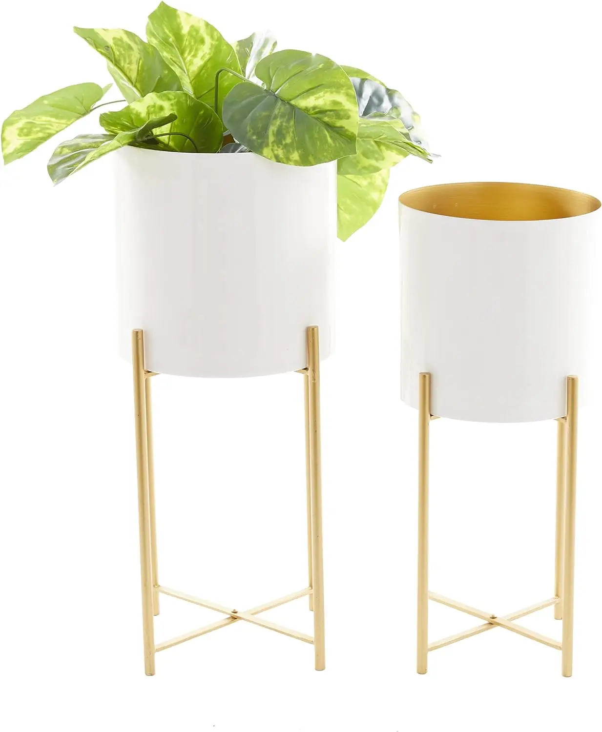 S/3 Modern Design Golden Finished Planter & Flower Pot With Latest ...