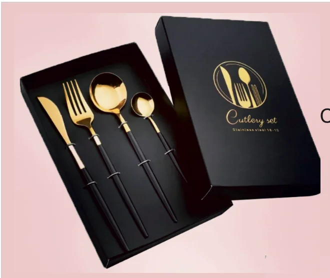 Cutlery Set Stainless Steel Flatware Spoon Knife Silverware Dining Ware ...