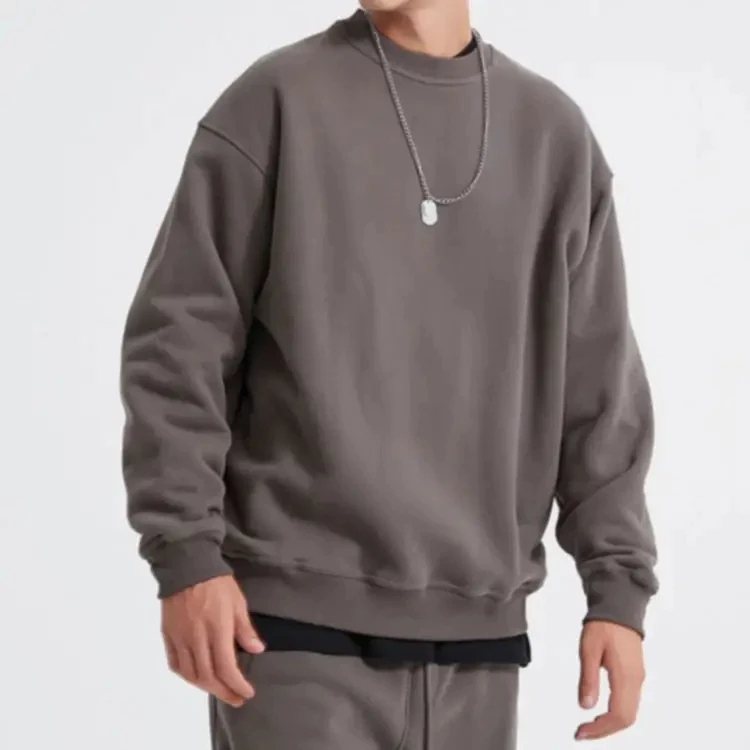 Luxury Polar Fleece Sweatshirt Blank Crew Neck Sweatshirt Mens ...