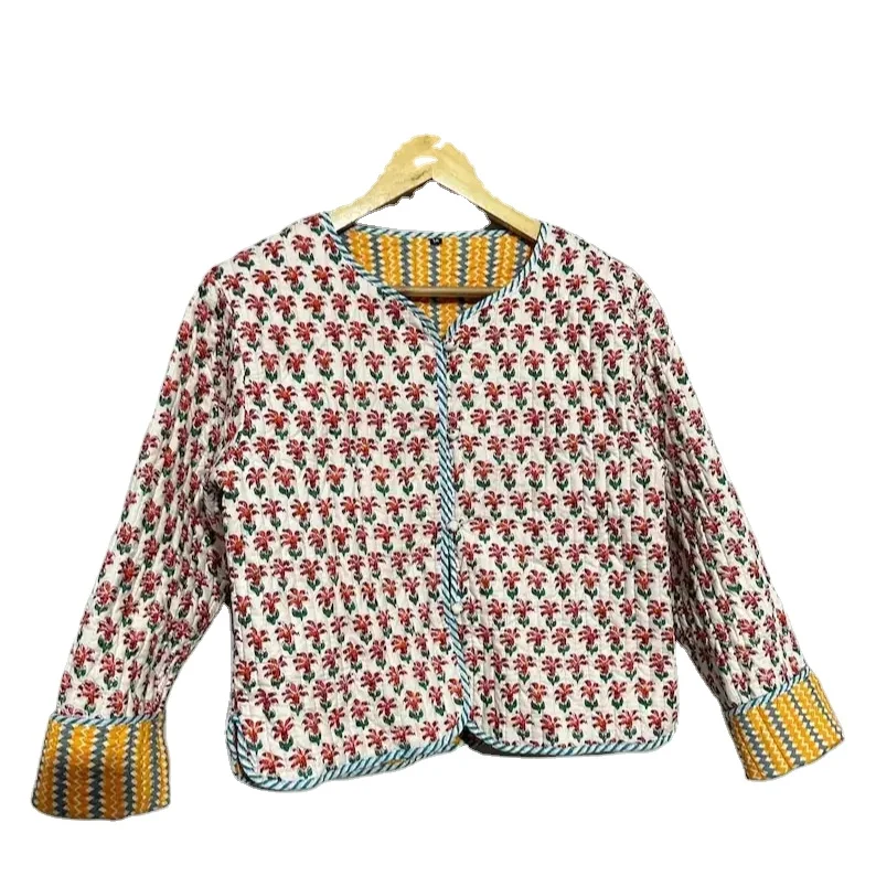 Quilted Kantha Jacket - Reversible, 100% Cotton Artisanal