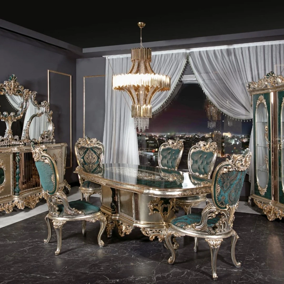 Luxury Classic Diego Dining Room Set With High Wuality And Handmade ...