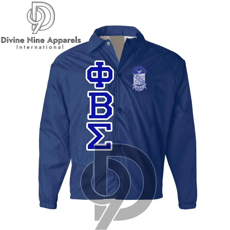 Line Jacket Custom Made Polyester Crest & Letters Embroidered Greek ...