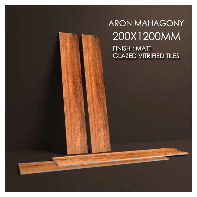 Natural Wood Look 200x1200mm Wooden Plank Tiles Polished Glazed ...