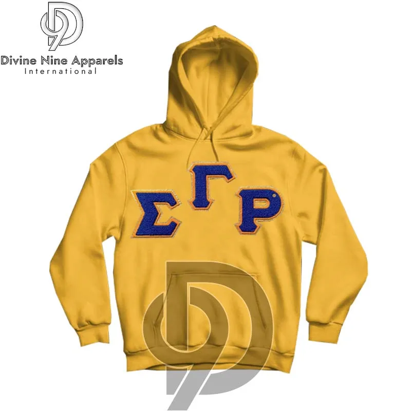 Sigma Gamma Rho Hoodie Custom Made Fleece Embroidered Crest & Letters ...