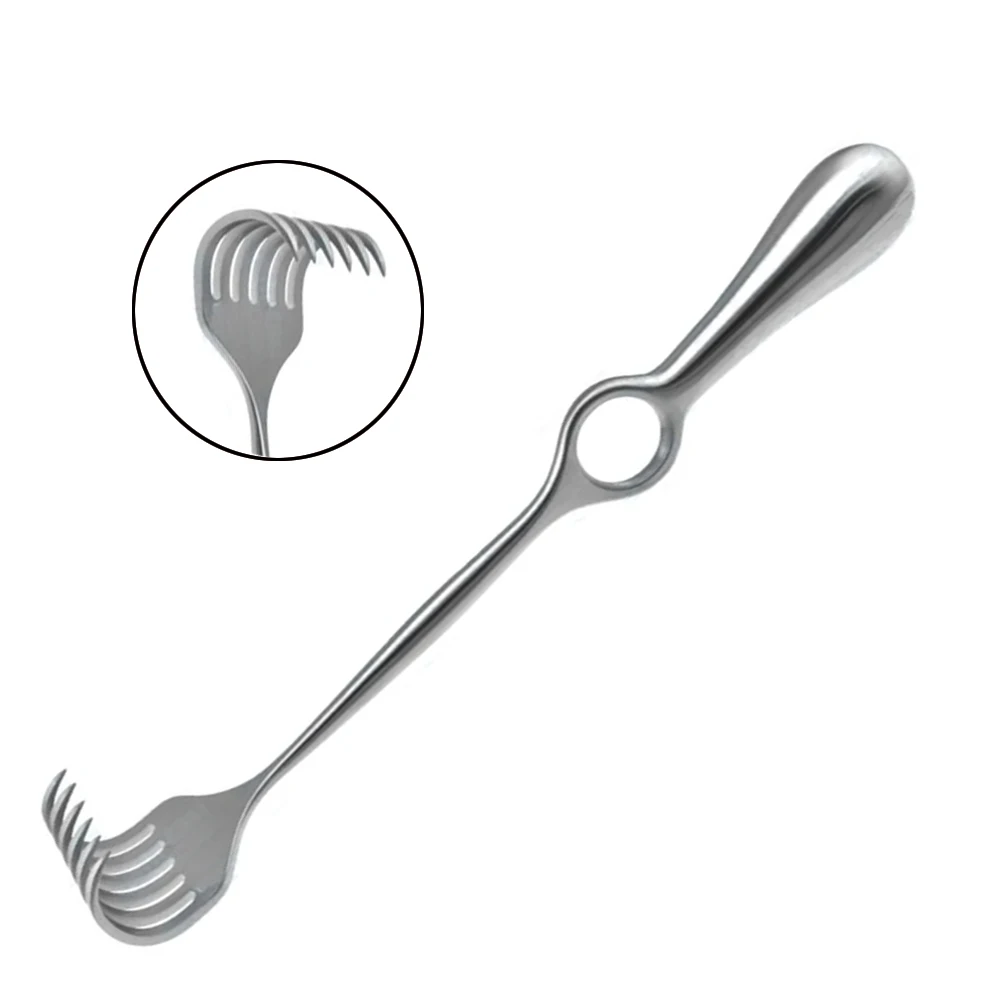 Krasky Retractor 11 Curved Blade 2 X 1 With 6 Sharp Prongs Finger Grip ...