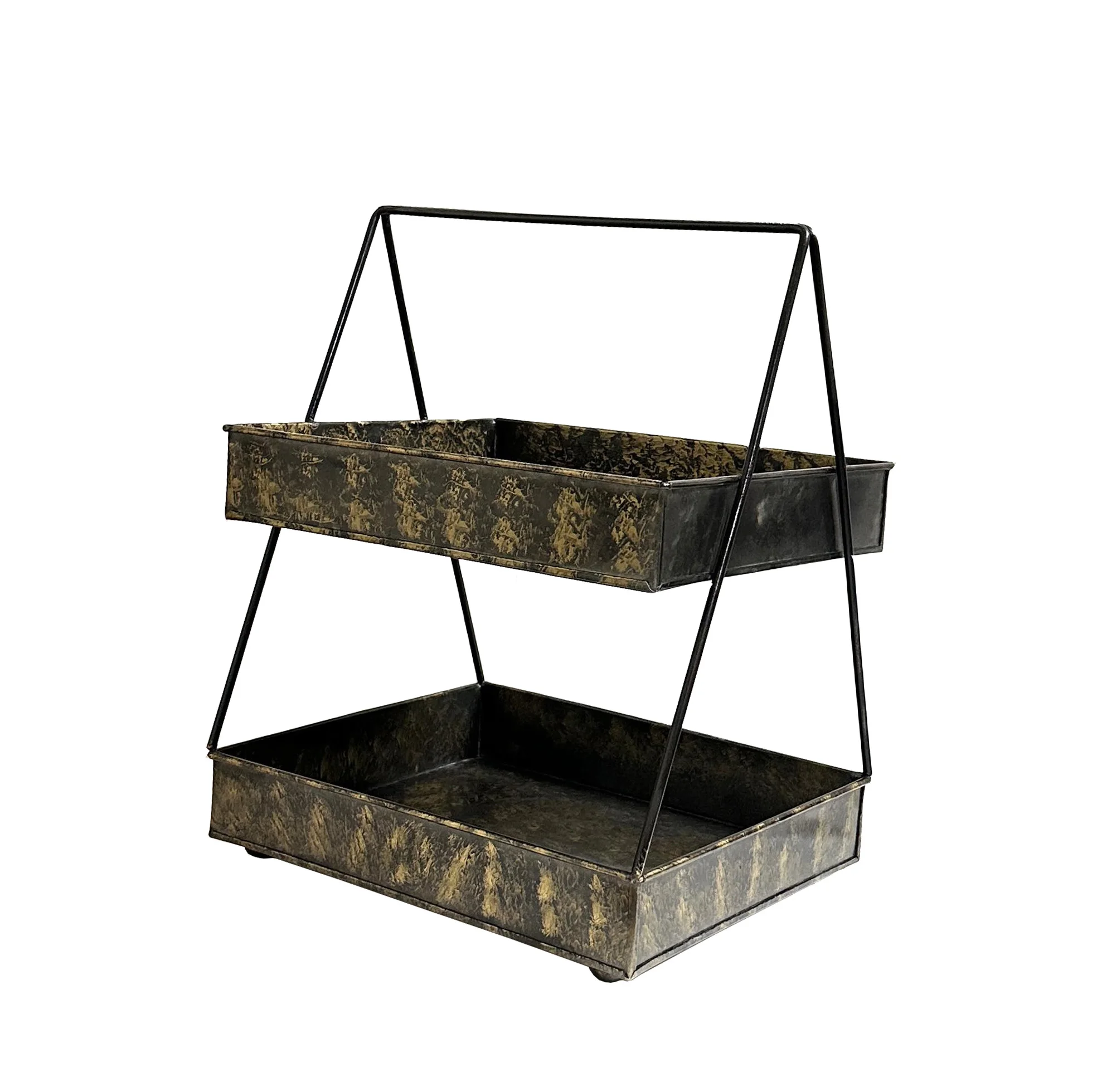 2 Tier Galvanized Metal Utensils Caddy Wholesale Exporter Galvanized ...