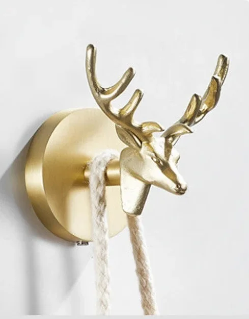 Modern Solid Brass Angel Wall Hooks Luxurious Gold Wall Decor Heavy ...