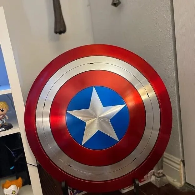 Shield Metal Red Blue and White Shield 22 Inch Movie Prop