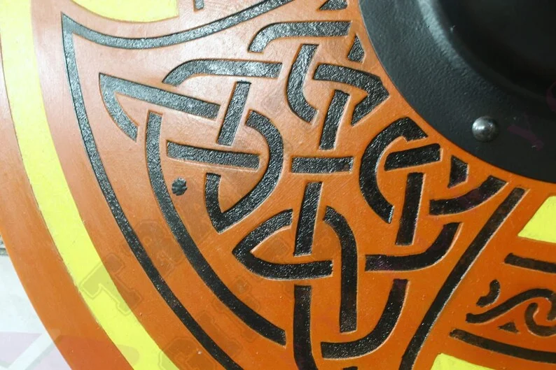 Medieval Wooden Carved Safety Shield Divisive Symbol Viking Cosplay ...