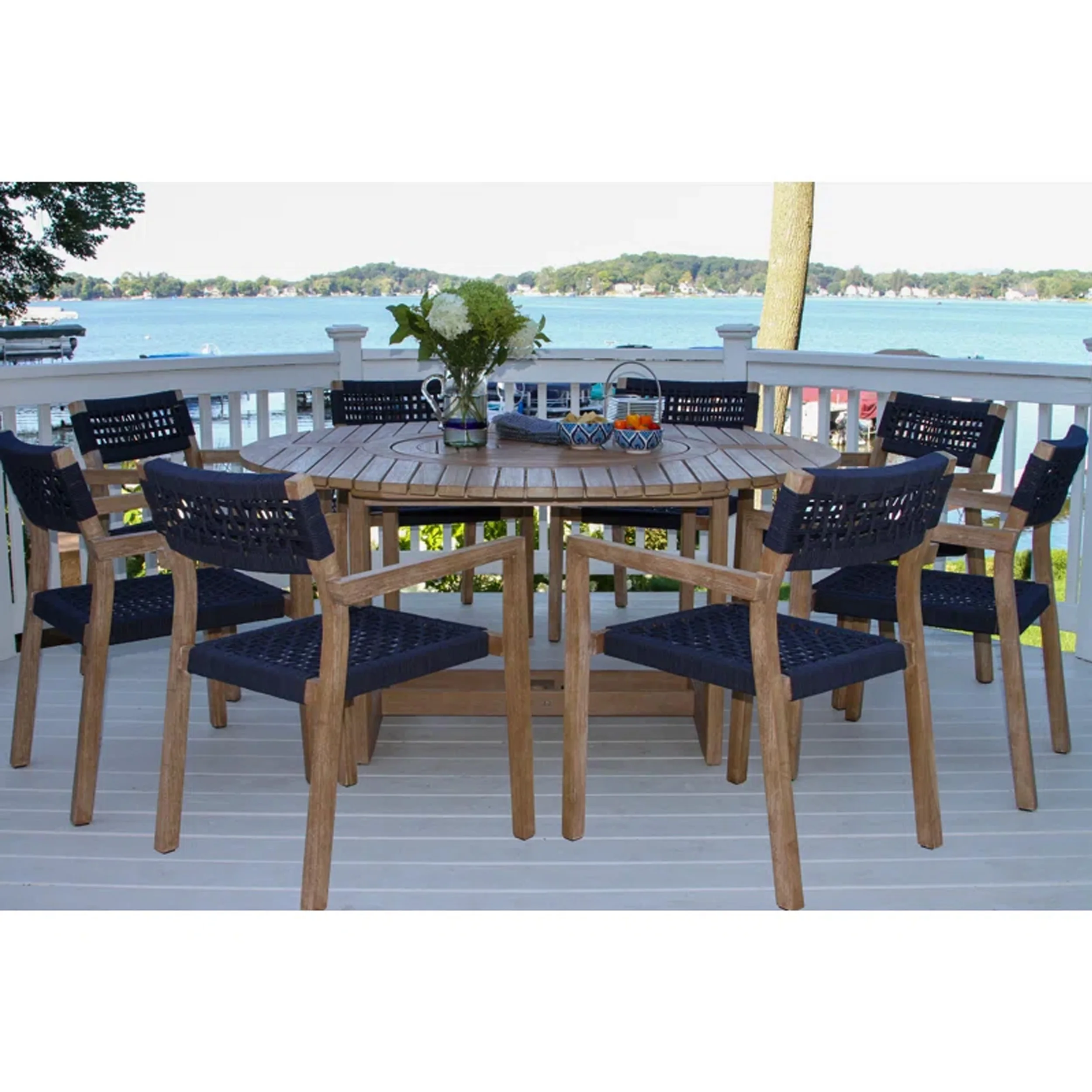 Set Dining Table With Cushion And Teak Wood High Quality Outdoor-niata ...