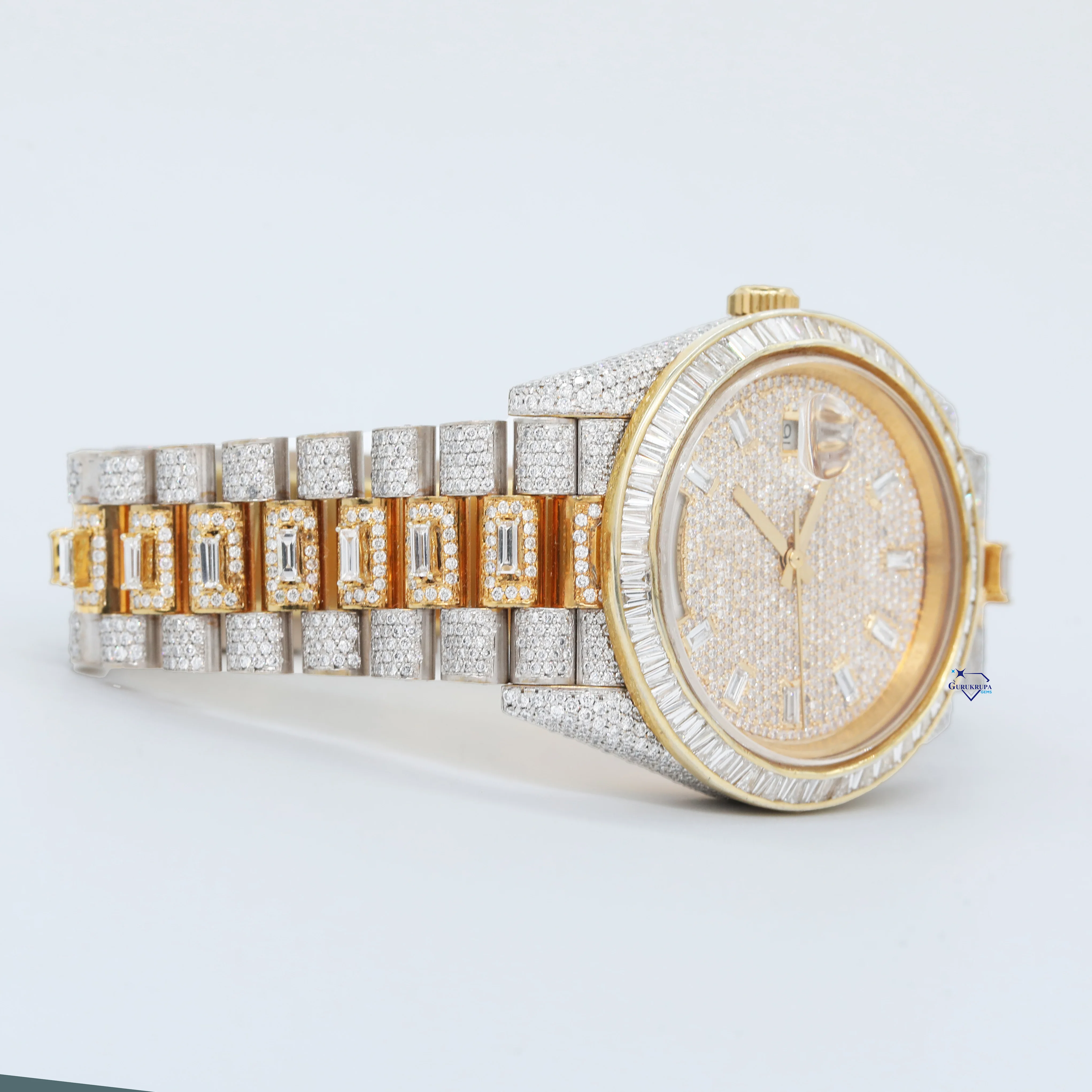 Presenting A Moissanite Diamond Hip Hop Watch Made In Stainless Steel ...