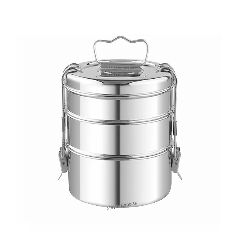 Stainless Steel Tiffin - 3-tier - Buy Stainless Steel Lunch Box Tiffin ...