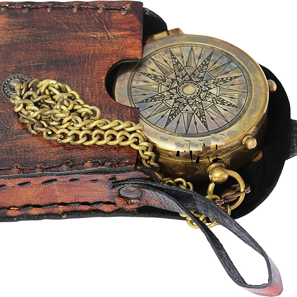 Calvin Handicraft Pocket Compass For Hiking Survival Instrument Antique ...