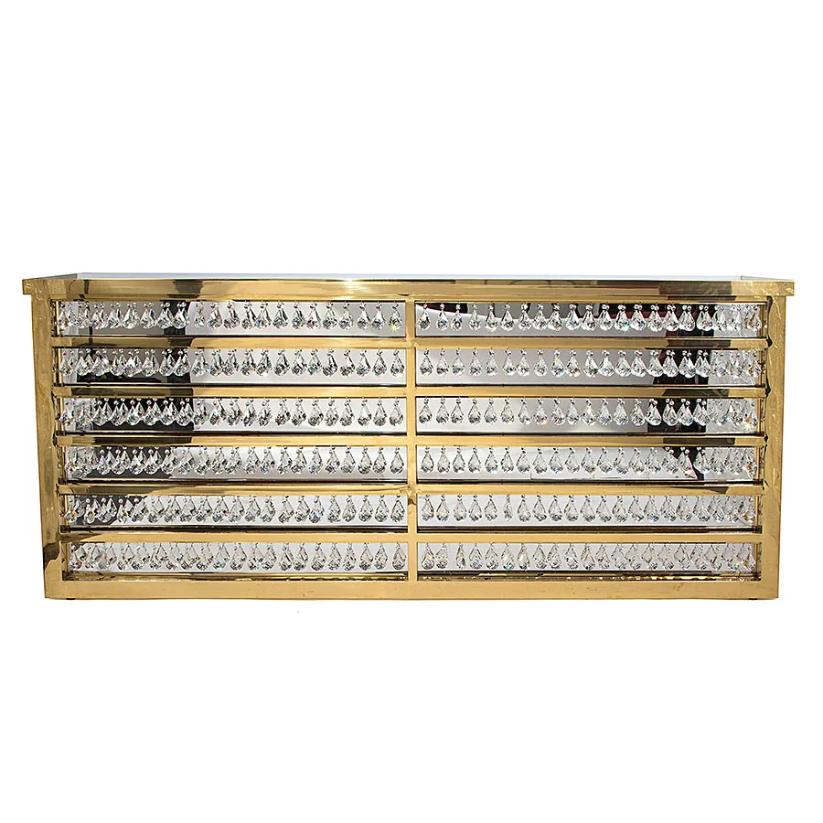 Modern Luxury Event Rental Furniture Mirrored Metal Stainless Steel ...