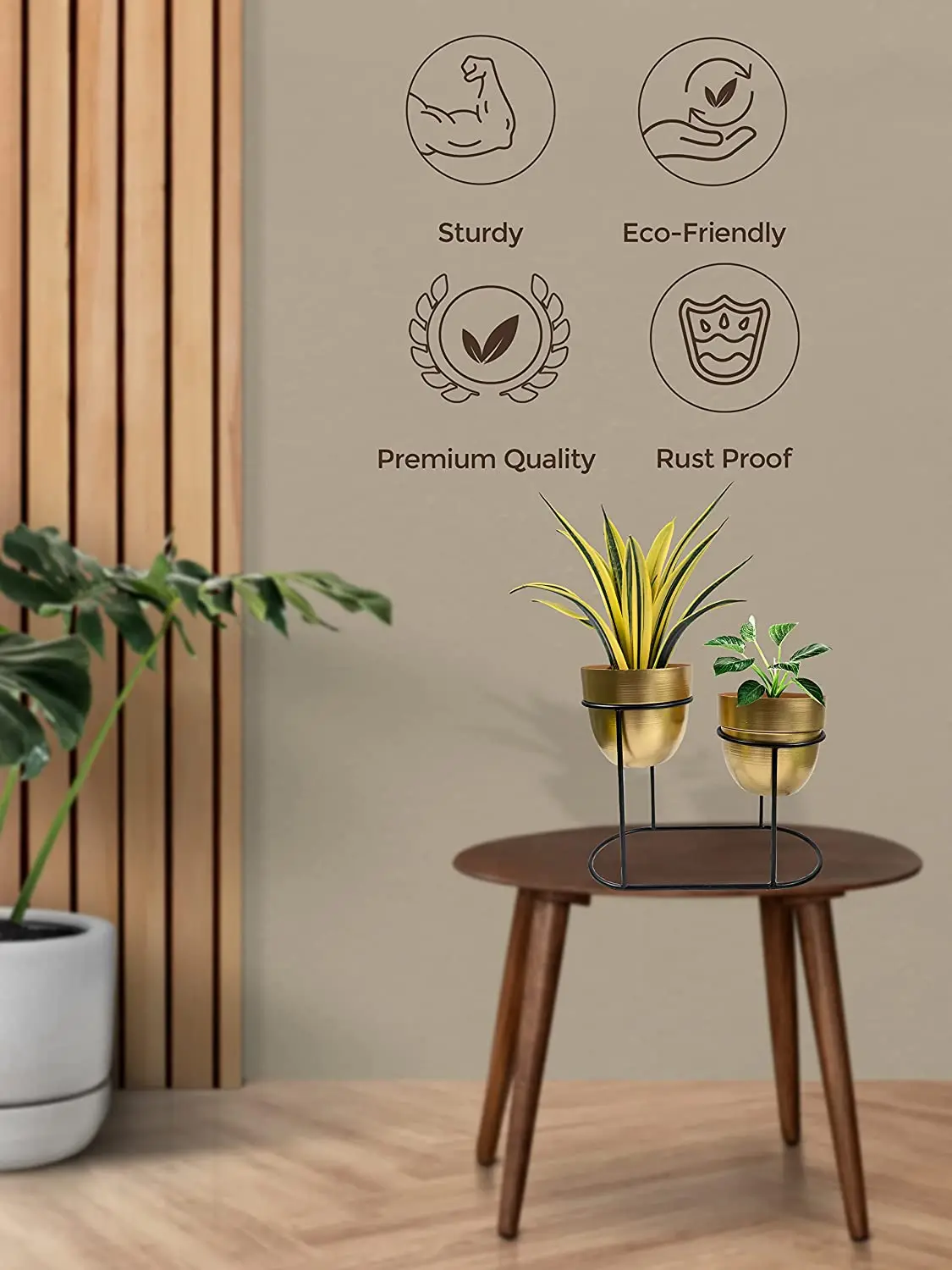 Meta Planter With Black Metal Wire Balance Base Stand Factory Supplies ...