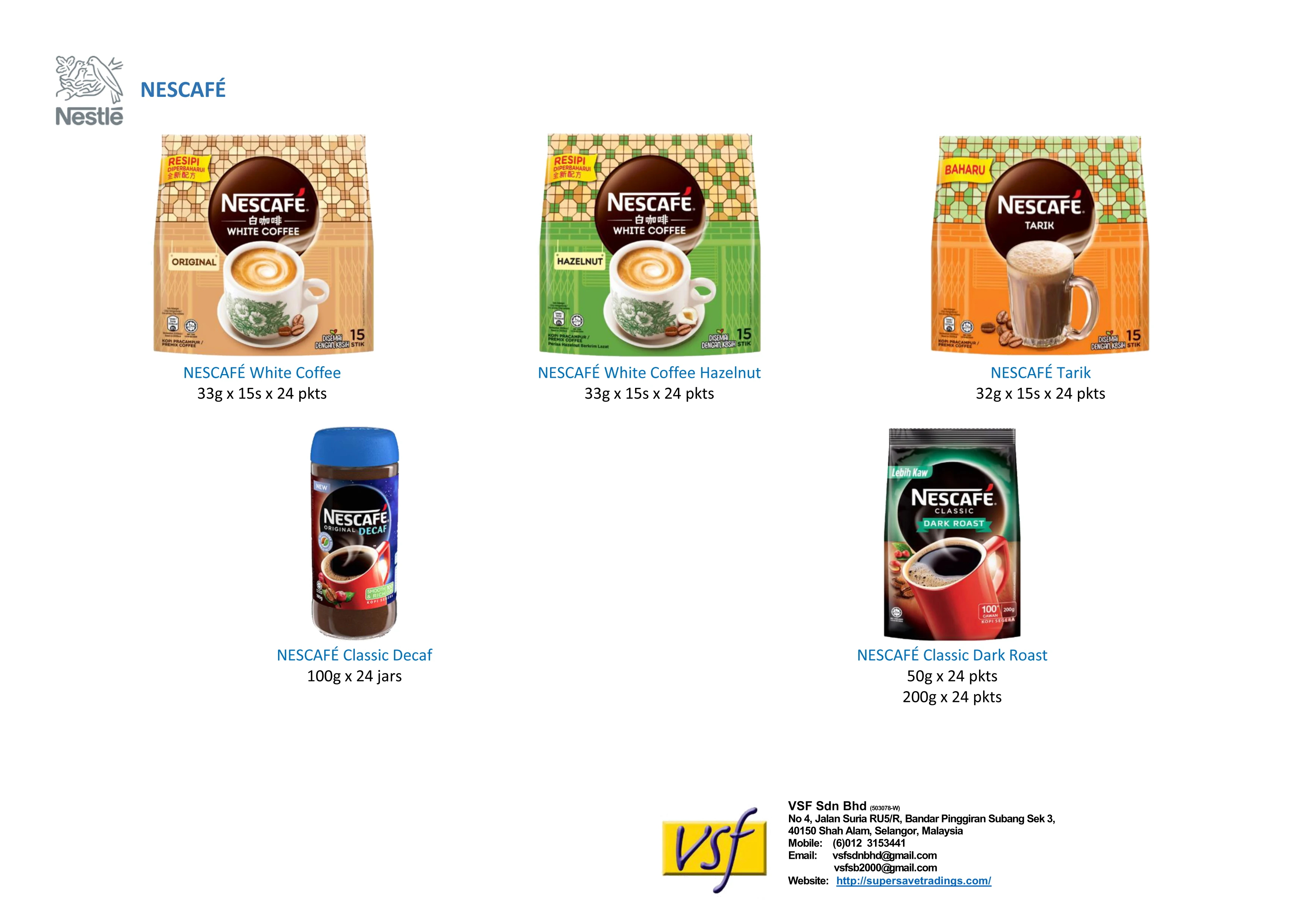 Nescafe Classic Refill Pack Instant Coffee 200g X 24 Pkts