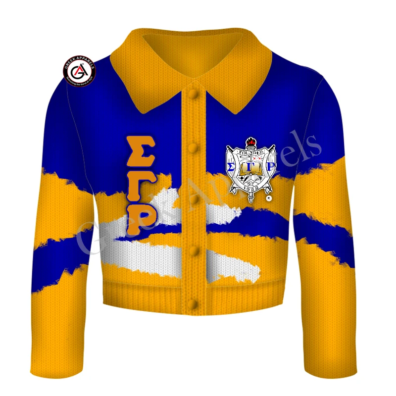 Sigma Gamma Rho Soror Embroidery Women Acrylic Cardigans | Sgrho ...