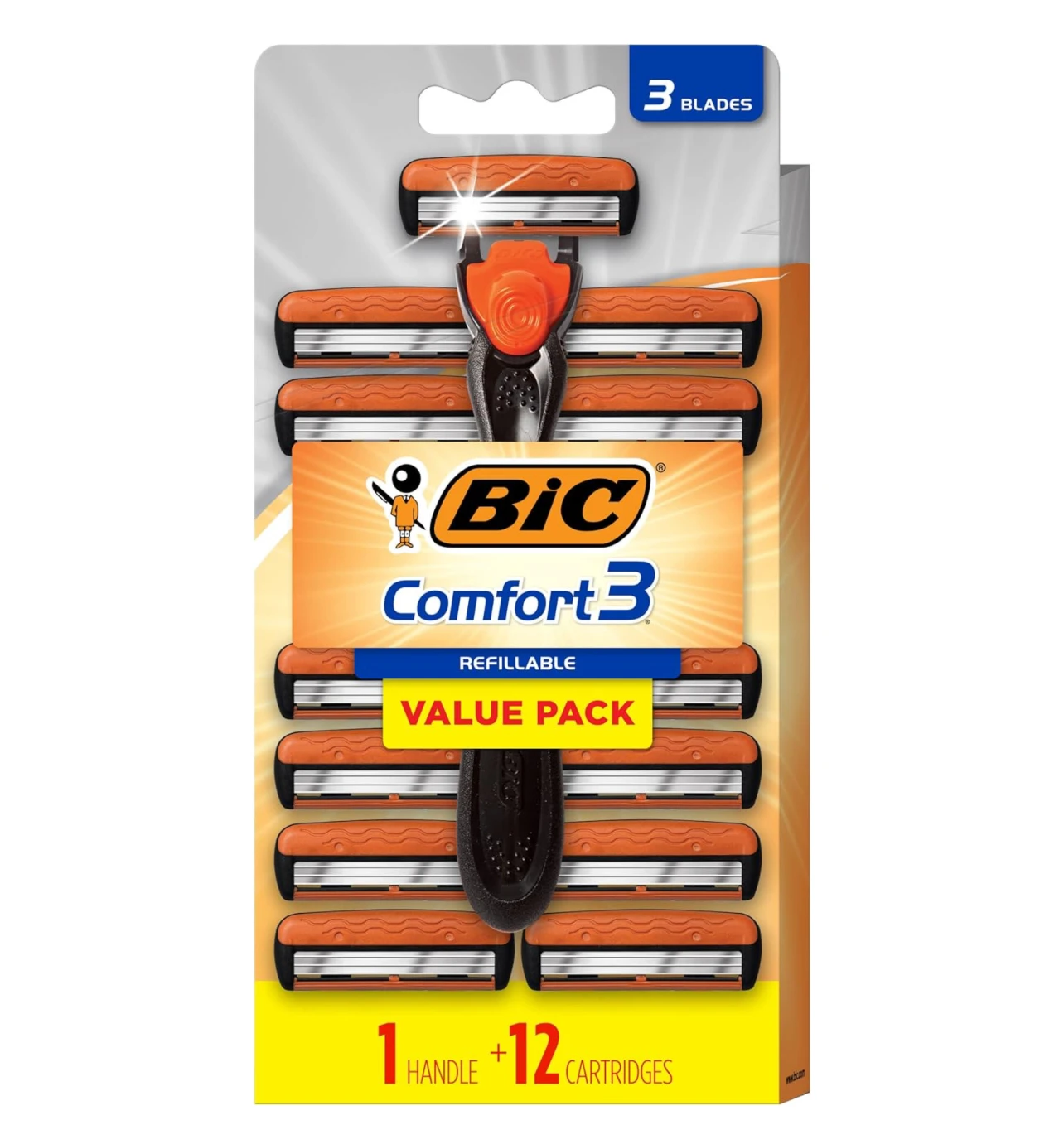 Best Shaving BIC Comfort 3 Refillable Disposable Razors for Men