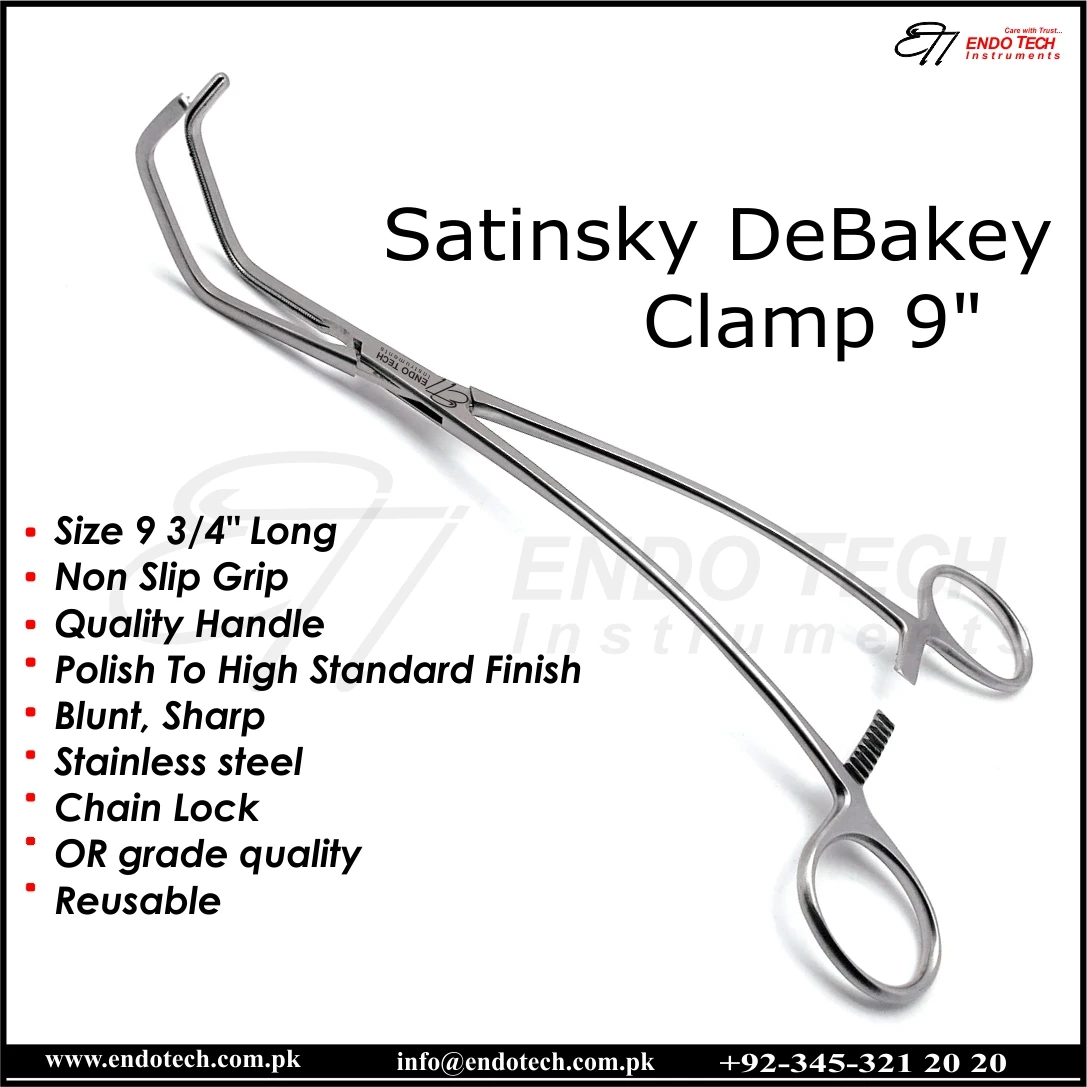 VATS MICS Satinsky Debakey Lung Grasping Forceps Chest Tube Passers ...