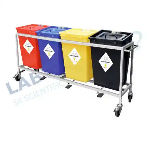 Color-Coded Biomedical Waste Segregation Trolley Hospital Furniture ...