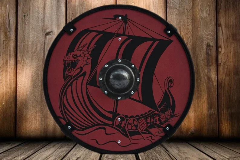 Viking Long Ship Viking Wood Shield Medieval Shield Norse Shield Armor ...