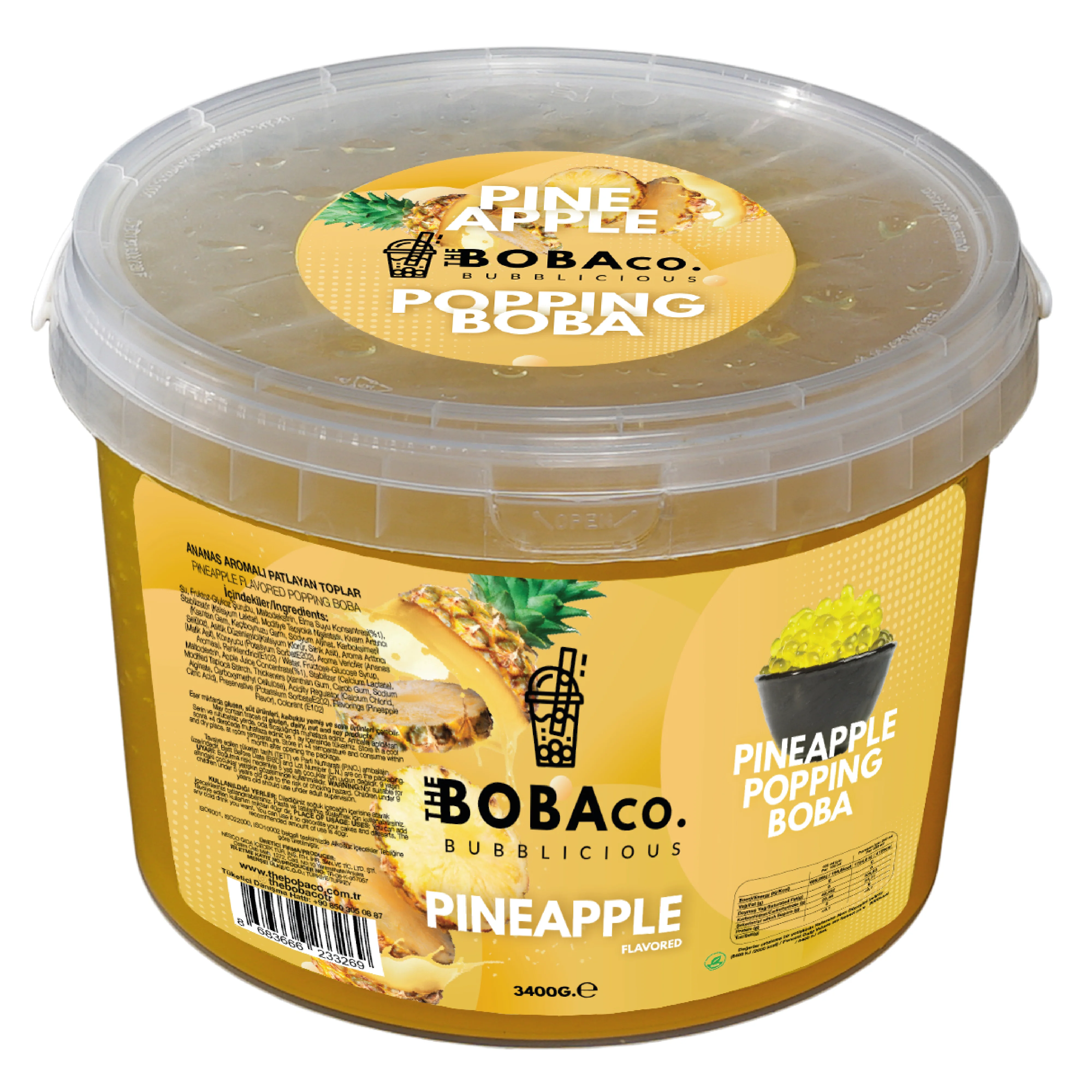 Popping Boba Pineapple 3.4kg Bubble Tea - Buy Pop Ball Bubble Tea ...