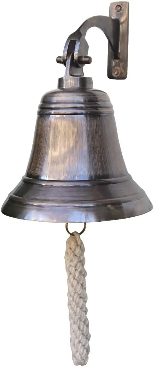 6 Inches Solid Brass Bell Quality Marine Wall Mounted Ship Old Antique ...