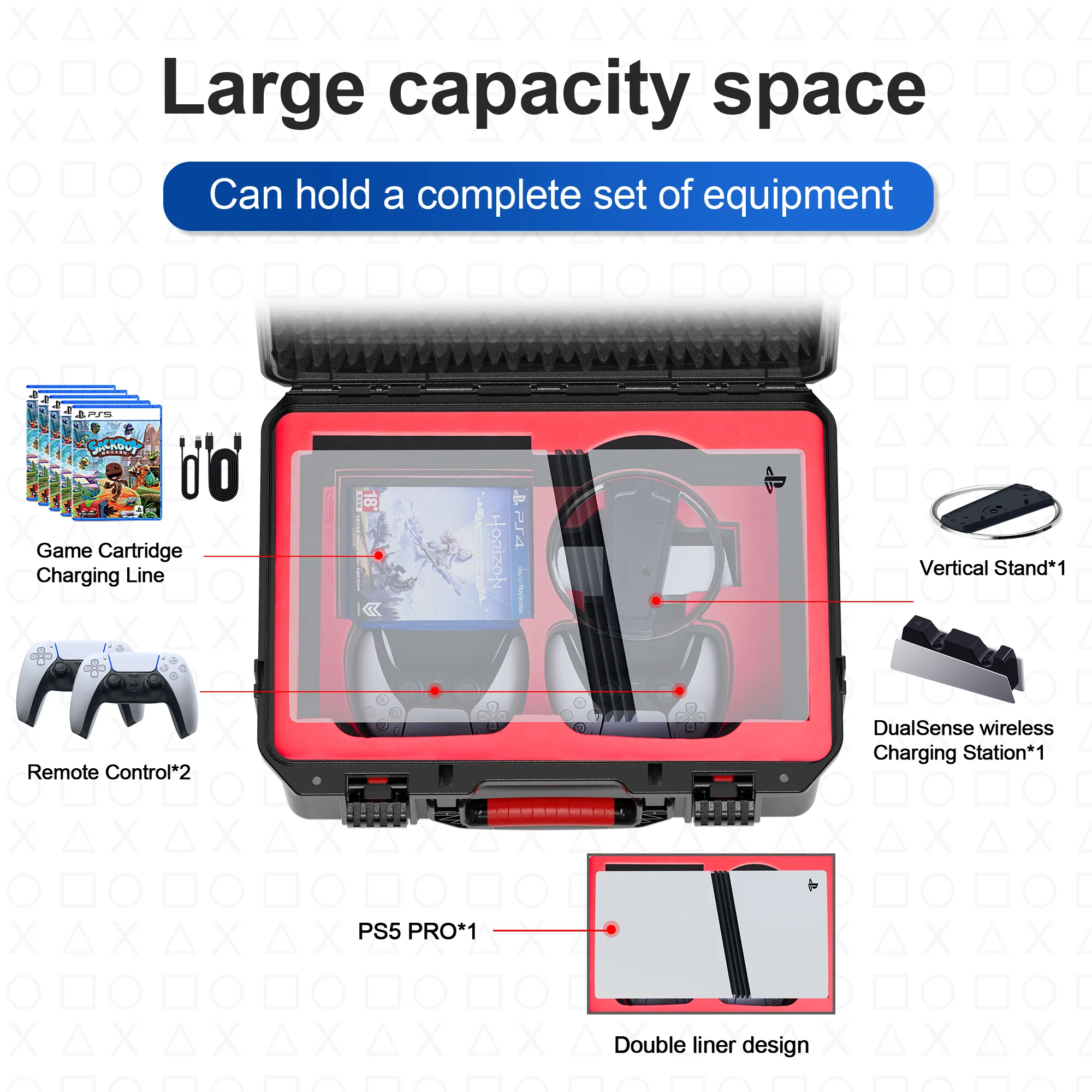 STARTRC GAMES Professional Transport Case for PS5 Pro - Waterproof ...