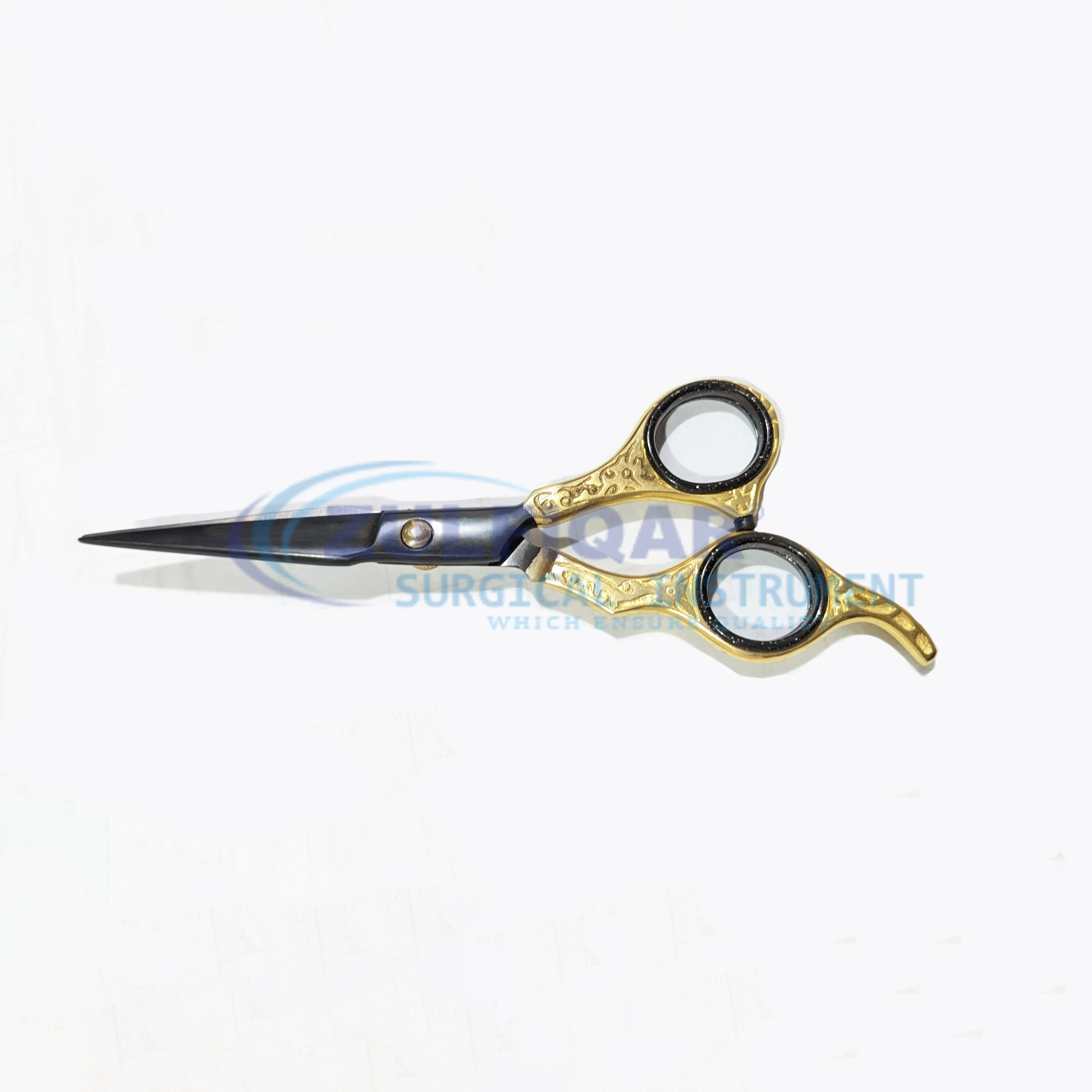 Stylish Premium Black And Gold Barber Hair Scissors With Custom Logo ...
