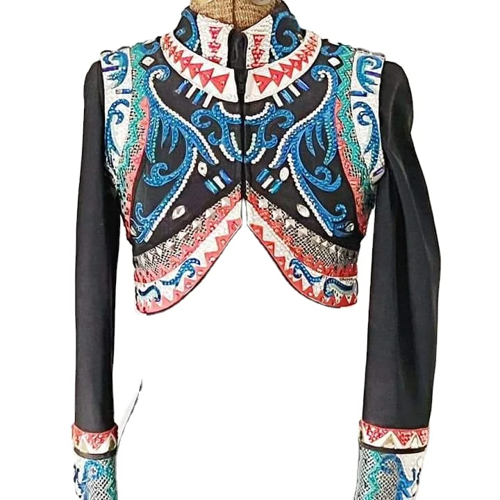 Dazzling Elegance Opulent Golden Baroque Jacket Adorned With Pearls ...