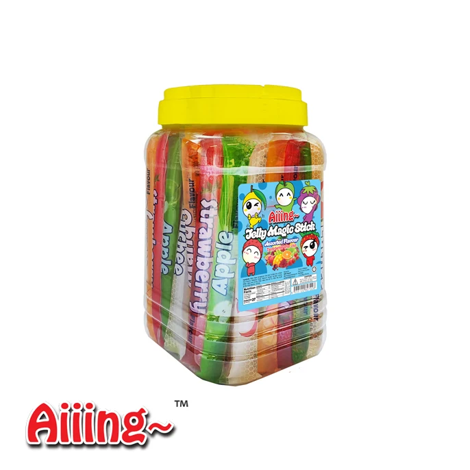 Aiiing Jelly Stick Jar - 40g X 40s X 6 Jars Assorted Fruity Mixed ...