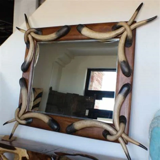 Bone Frame Wall Mirror/new Design Wall Hanging Bedroom Horn Bone Frame ...