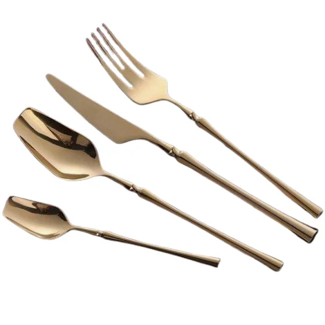 Tabletop Cutlery Stunning Design Flatware Cutlery Set With Gold Plated ...