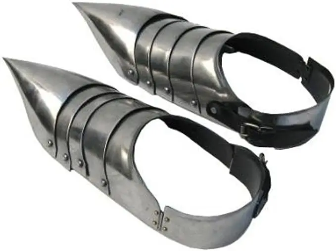 Medieval 18 Gauge Steel Gothic Armor Shoes for Adults
