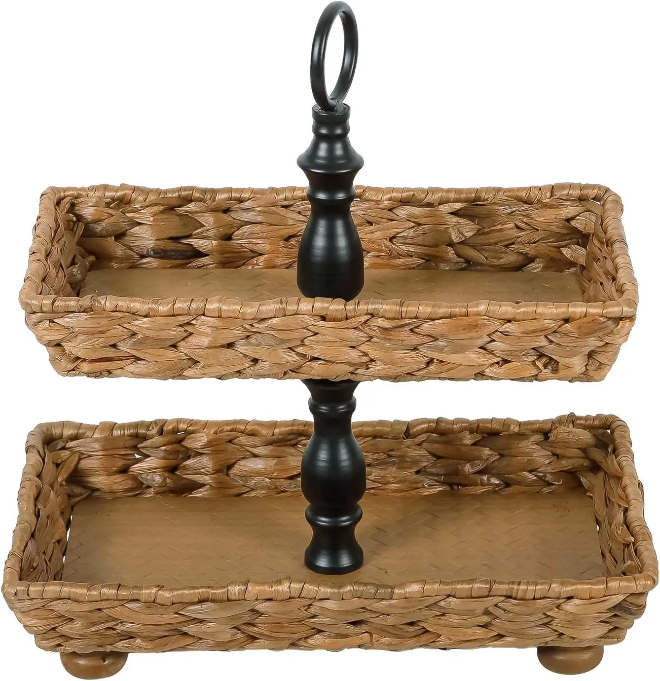 Best Quality 2-tier Triangle Water Hyacinth Shelf Standing Or Wall ...