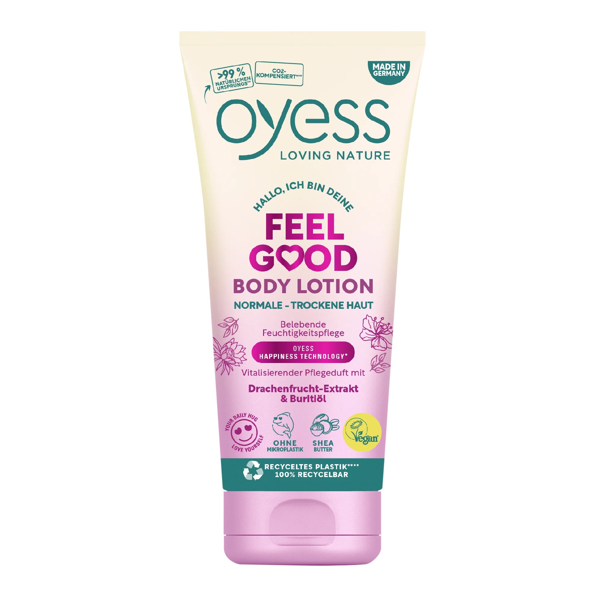 Oyess Vegan Feel Good Body Lotion Fruity With 48h Moisture And ...