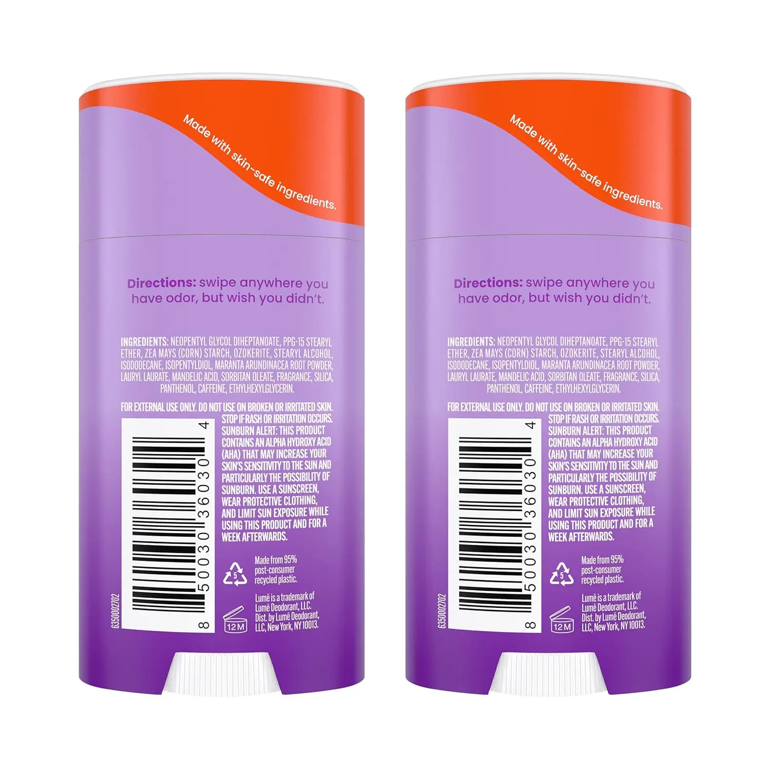 Whole Body Deodorant 72 Hour Odor Control - Baking Soda Free And Skin ...