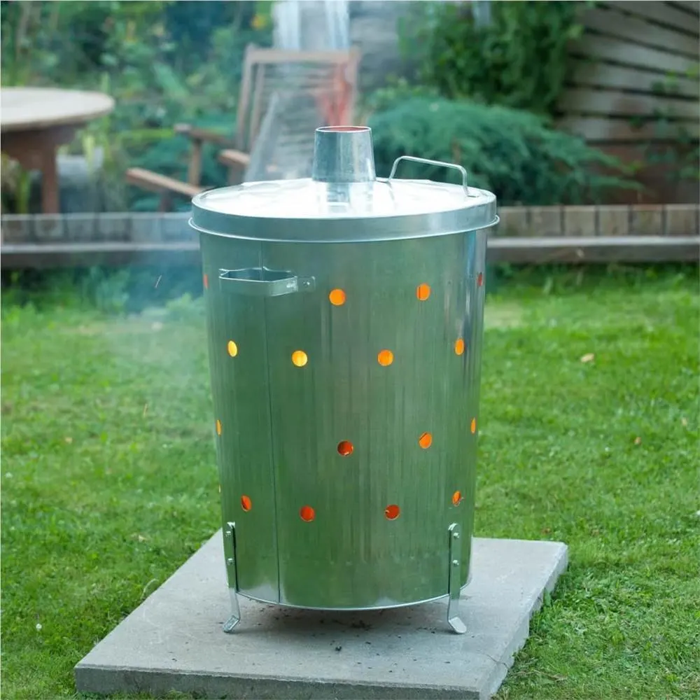 Mini Steel Garden Incinerator With Wheels Waste Fire Bin House Hold ...