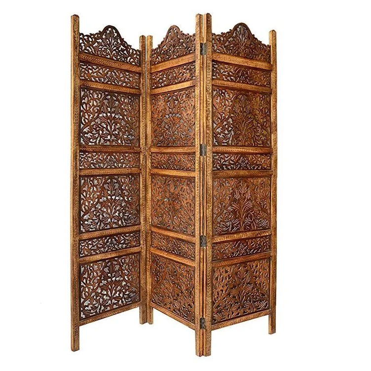 Traditional Indian Hand Carved Partition Wall For Living Room ...
